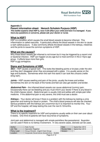 Paeds henoch schonlein purpura guideline | PDF