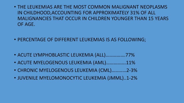 Paeds leukemias presentation | PPTX