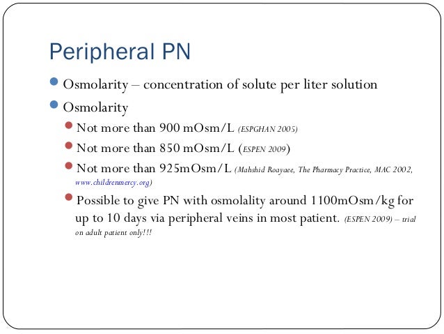 Pediatric Parenteral Nutrition