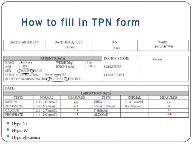 Pediatric Parenteral Nutrition