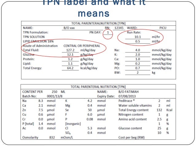 Pediatric Parenteral Nutrition