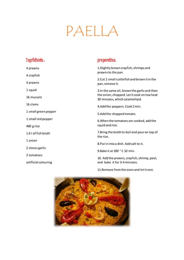 Paella | DOCX