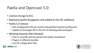 Paella player and Opencast | PPTX