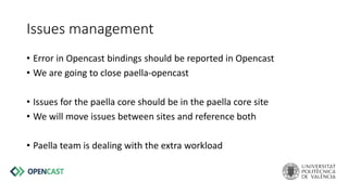 Paella player and Opencast | PPTX
