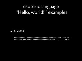 Pa++ern - esoteric language for embroidery (2009) | PPT