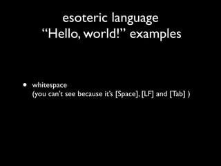 Pa++ern - esoteric language for embroidery (2009) | PPT | Free Download