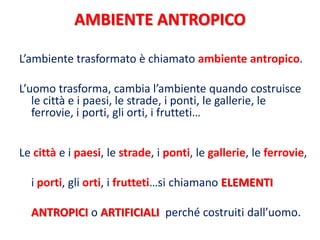 Paesaggi naturali e antropici | PDF