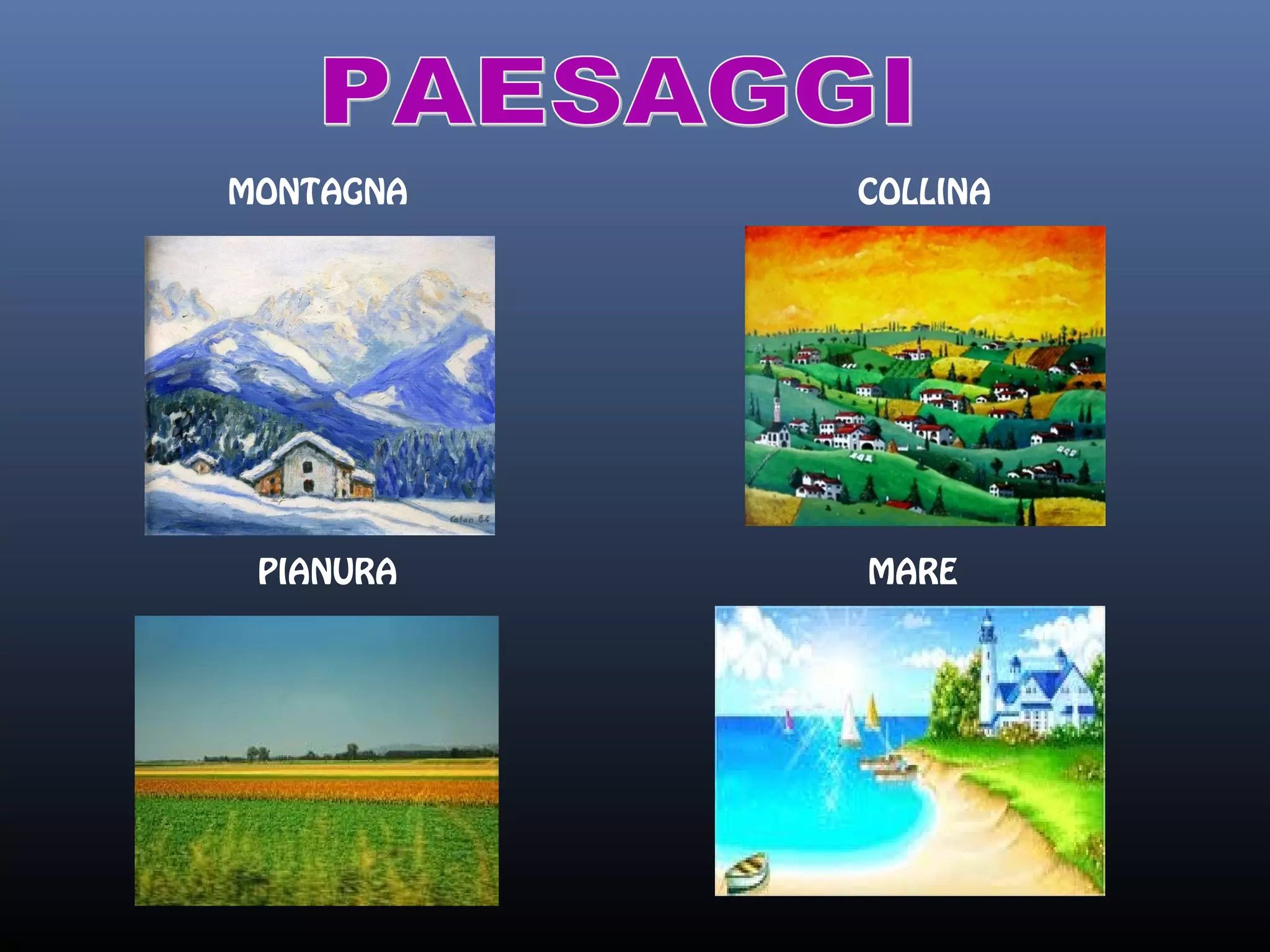 Paesaggi A Confronto Scuola Primaria Ppt