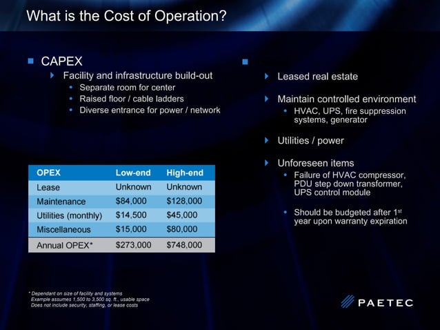 Paetec Data Center Colocation Presentation | PPT | Computing | Technology & Computing