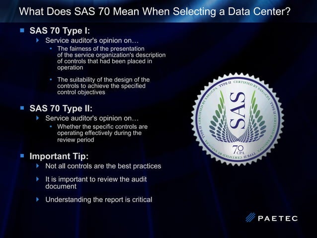 Paetec Data Center Colocation Presentation | PPT | Computing | Technology & Computing