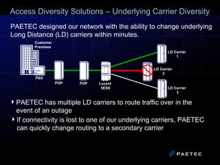 PAETEC Disaster Recovery & Business Continuity Solutions | PPT