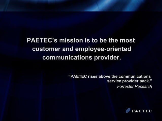 PAETEC Overview | PPT