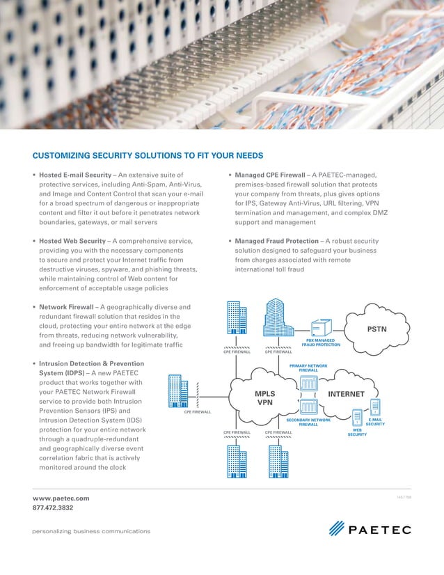 Paetec security solutions brochure | PDF
