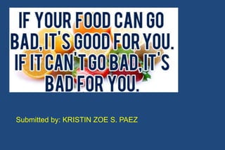 PROS and CONS: CORN SYRUP | PPTX