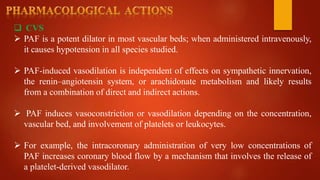 Platelet activating factor-Paf by sid | PPT