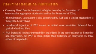 Platelet activating factor-Paf by sid | PPT