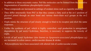 Platelet activating factor-Paf by sid | PPT