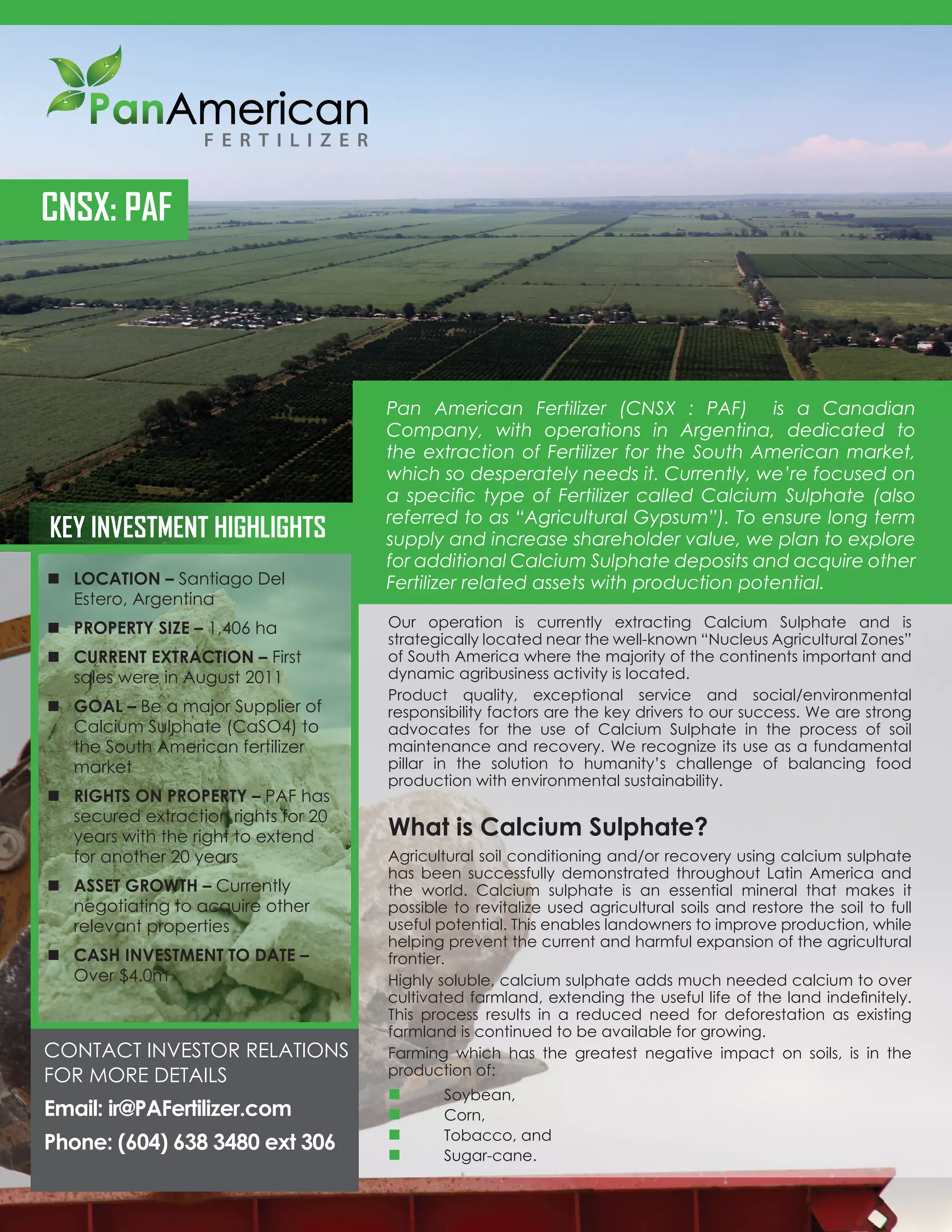 Pan American Fertilizer Fact Sheet 2012 | PDF