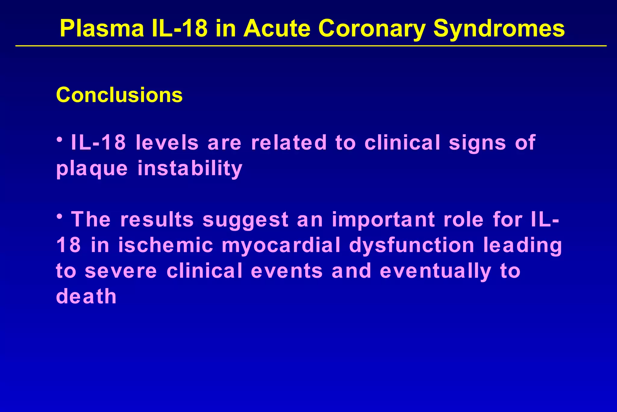 092 il18 and il18 bp in atherosclerosis | PPT