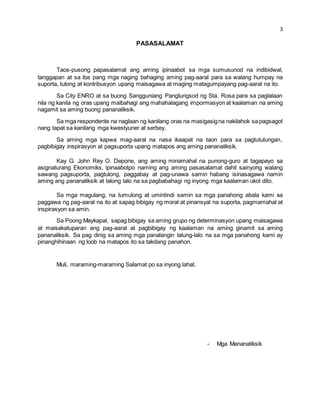 THESIS (Pananaliksik) Tagalog | DOCX