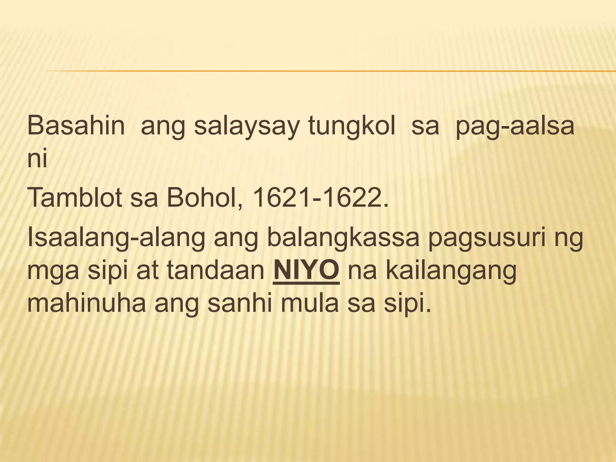 Pag aalsa ni tamblot, 1621-1622 | PPTX