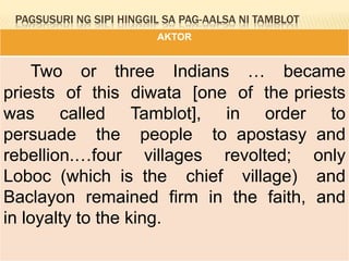 Pag aalsa ni tamblot, 1621-1622 | PPTX