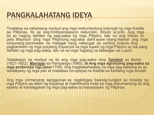 Pag aalsa ni tamblot, 1621-1622 | PPTX