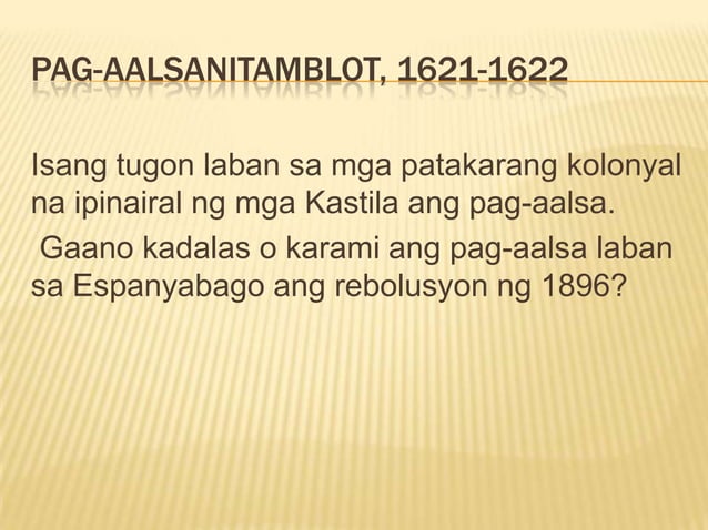 Pag aalsa ni tamblot, 1621-1622 | PPTX