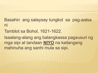 Pag aalsa ni tamblot, 1621-1622 | PPTX