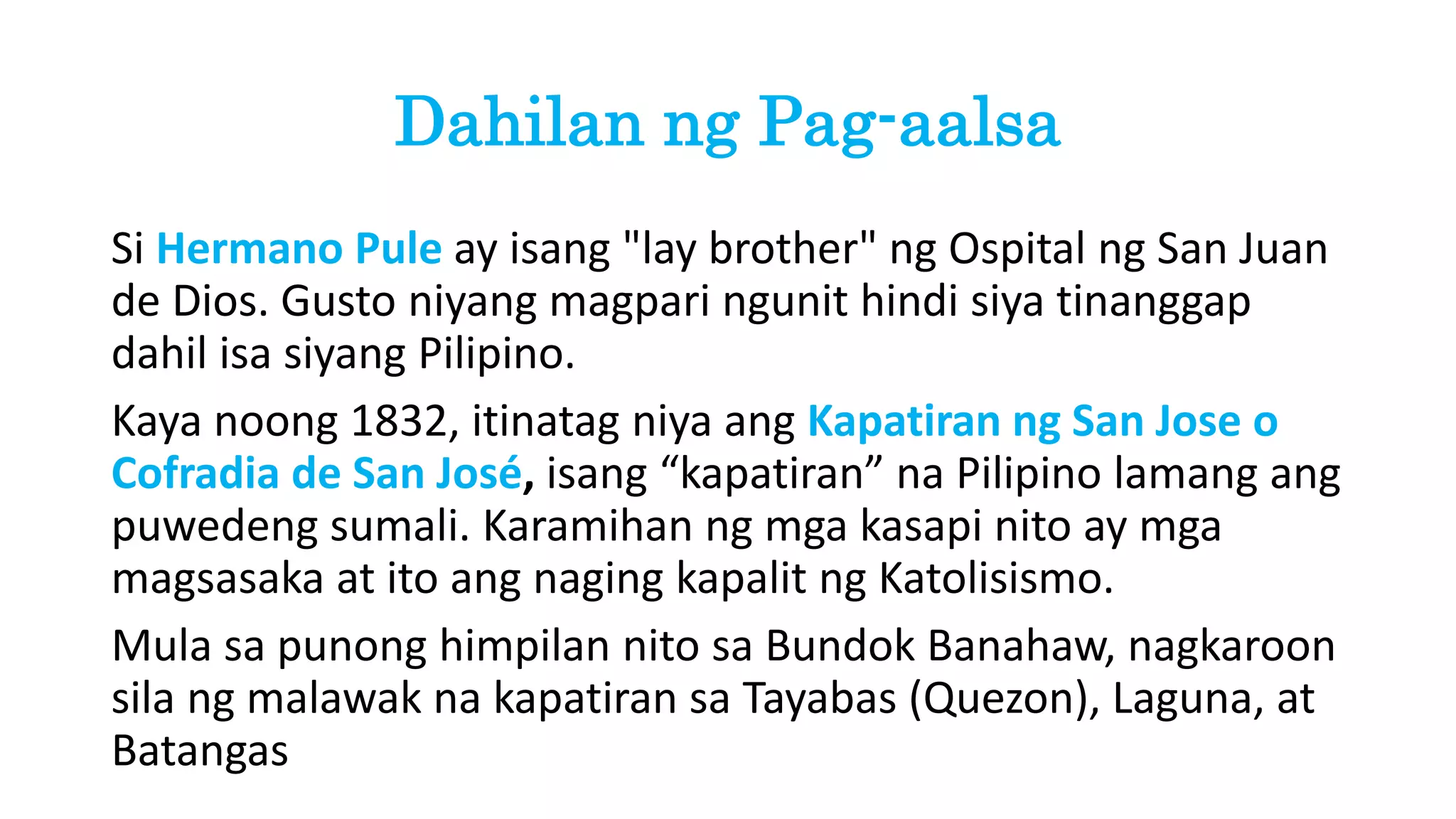 Pag aalsa sa san jose | PPTX