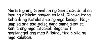 Pag aalsa sa san jose | PPTX