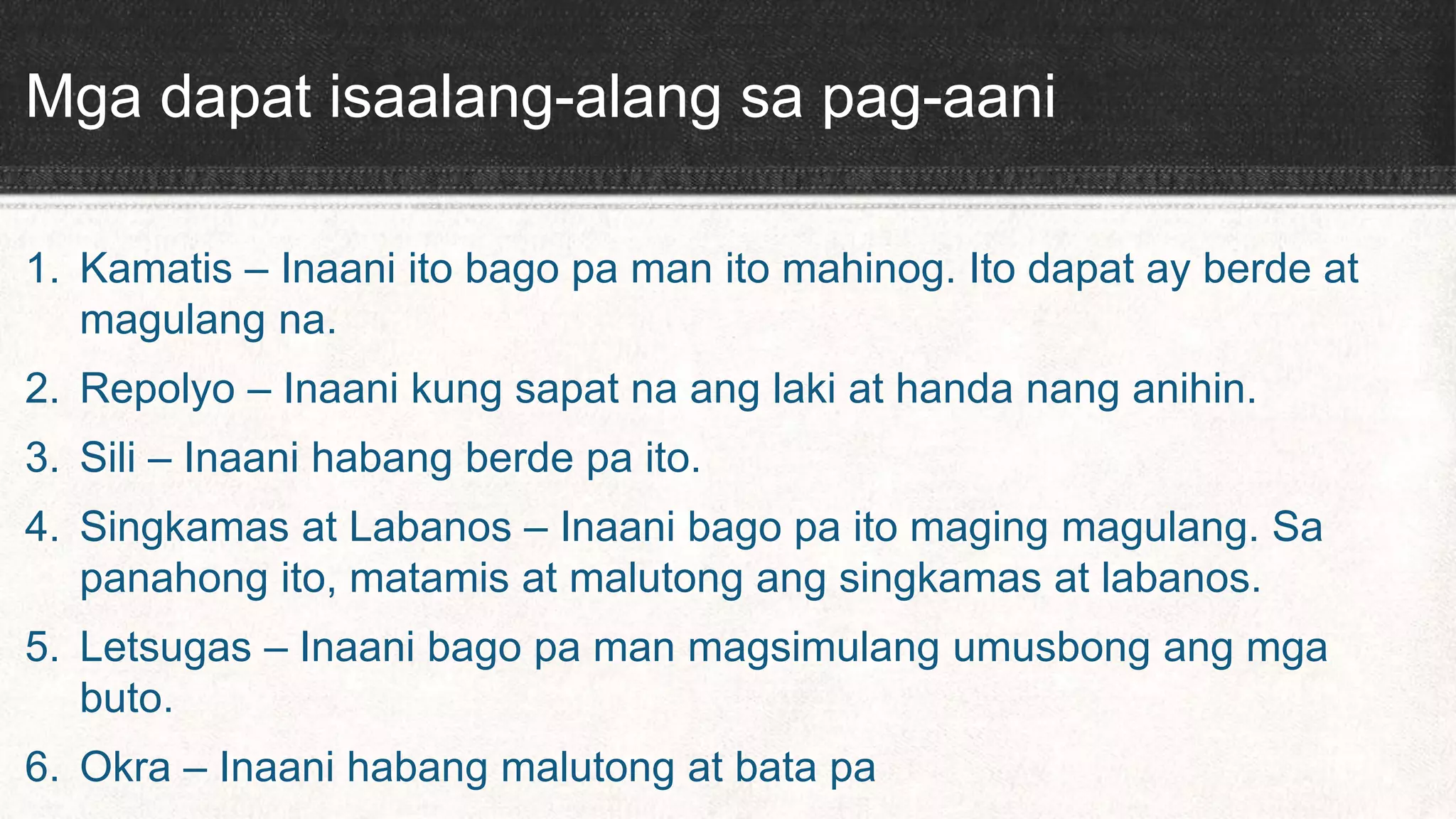 Pag aani at pagsasapamilihan ng mga produkto | PPTX