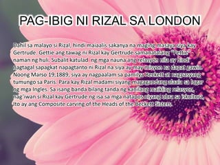PAG-IBIG NI RIZAL SA MADRID AT LONDON Report by Angel Grace V. Balagtas ...