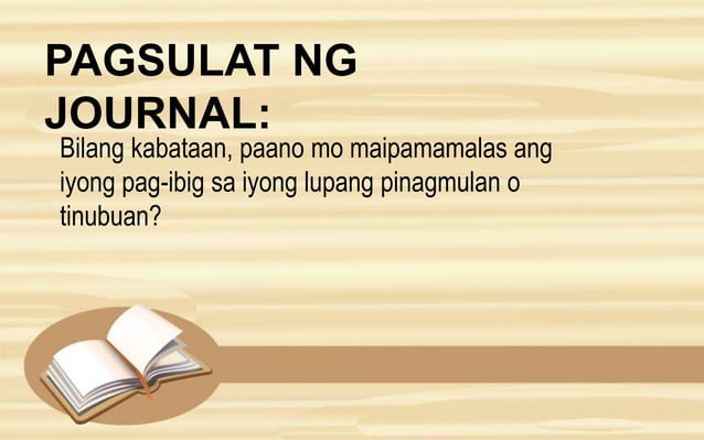 Filipino 8 Pag-Ibig sa Tinubuang Lupa | PPTX