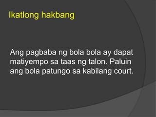 Pag ispayk ng bola | PPTX