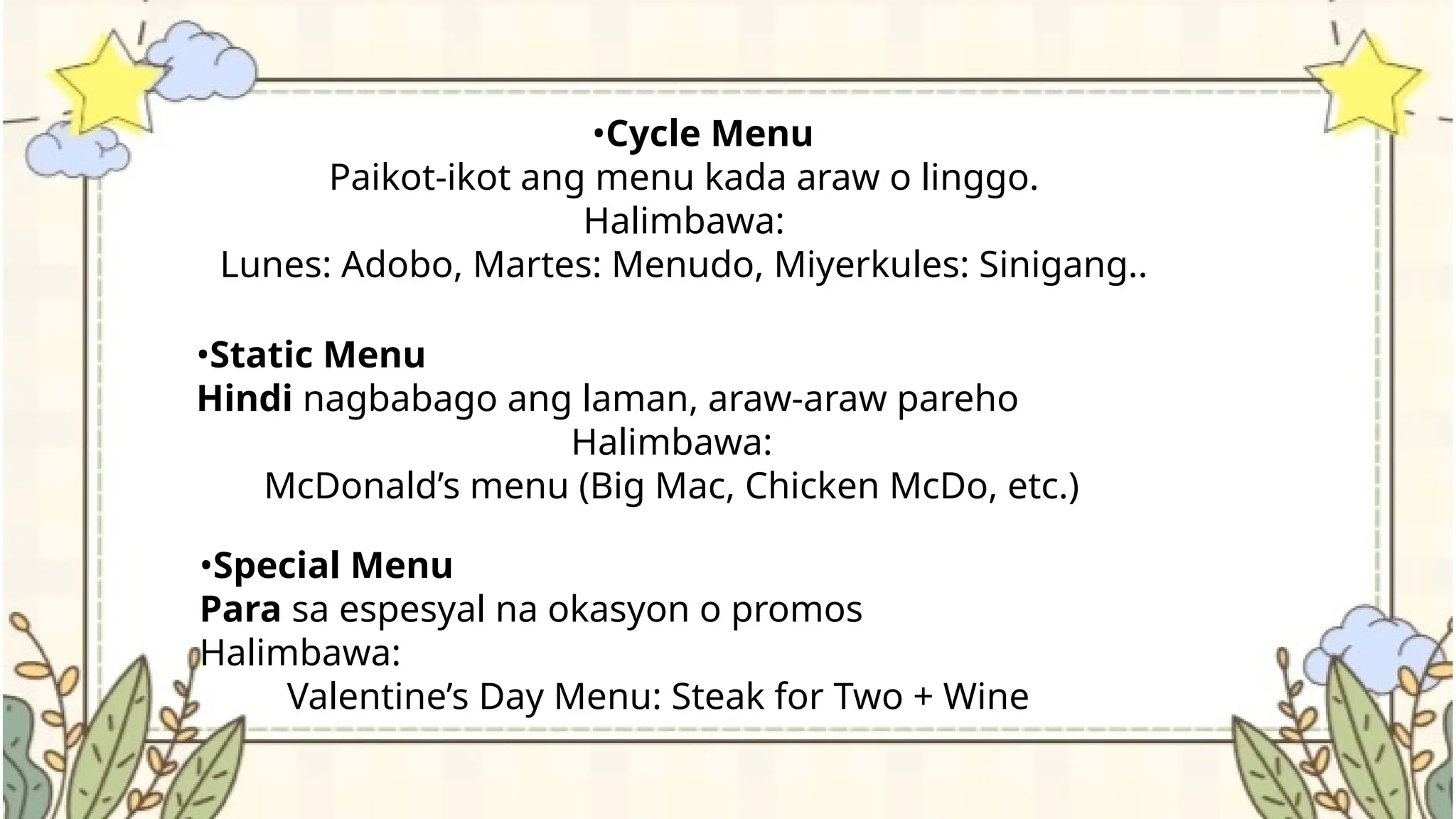 Pag-Sulat-ng-Menu-Group-2 (1).pptx(filipino) | PPTX