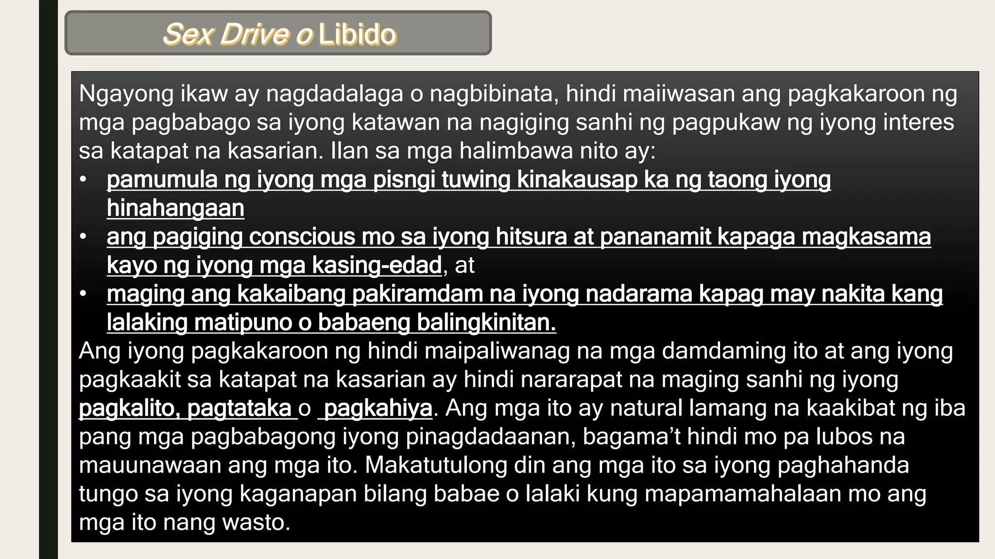 Pag Ugnawa Sa Sekswalidad Ng Tao Ppt
