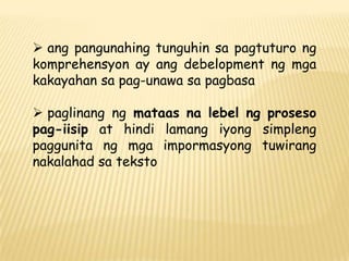 Pag unawa at komprehensyon | PPTX