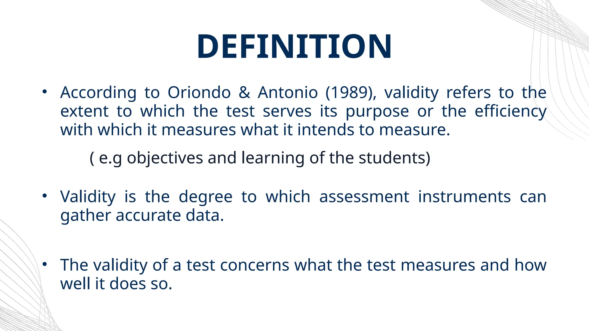 VALIDITY AS PRINCIPLE OF HIGH QUALITY ASSESMMENT | PPTX