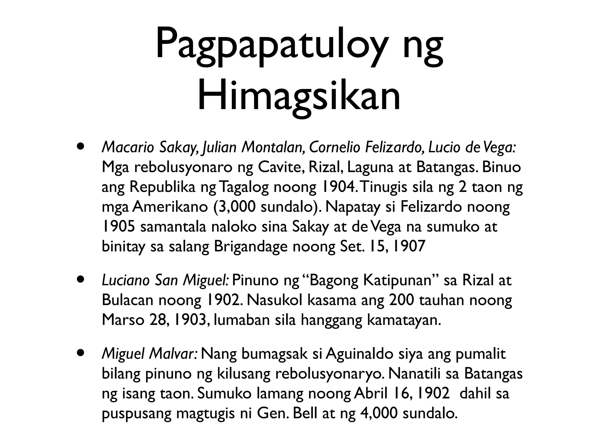 Pagaalsa at himagsikan | KEY