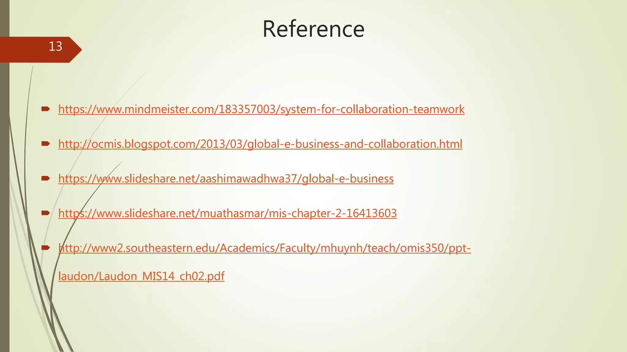 MIS enterprise system for collaboration | PPTX