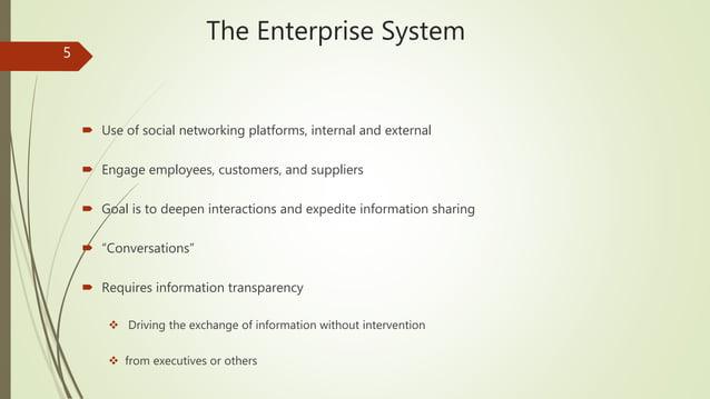 MIS enterprise system for collaboration | PPTX