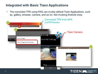Publishing to Tizen using the Automated Conversion/Repackaging of Existing Android Apps | PDF