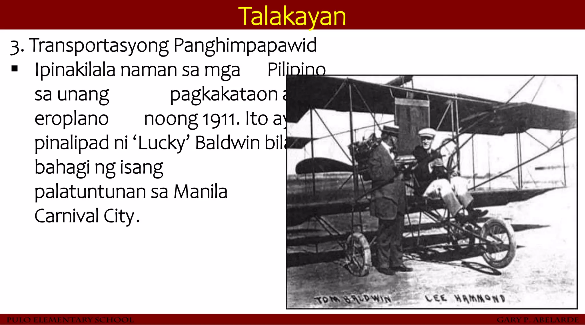 Pagbabago sa Transportasyon at Komunikasyon.pptx