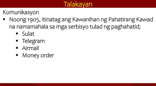 Pagbabago sa Transportasyon at Komunikasyon.pptx