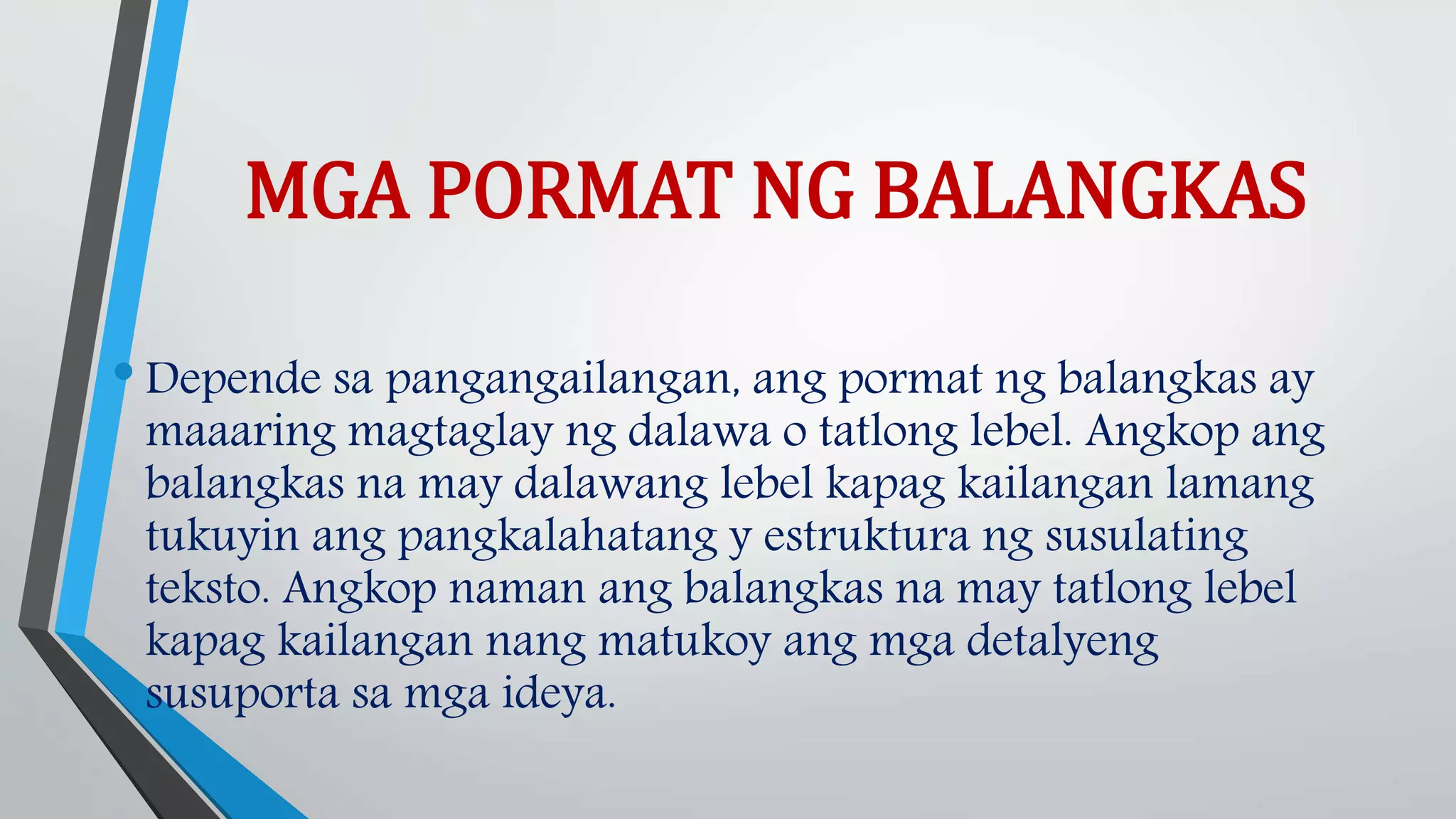 Pagbabalangkas | PPTX