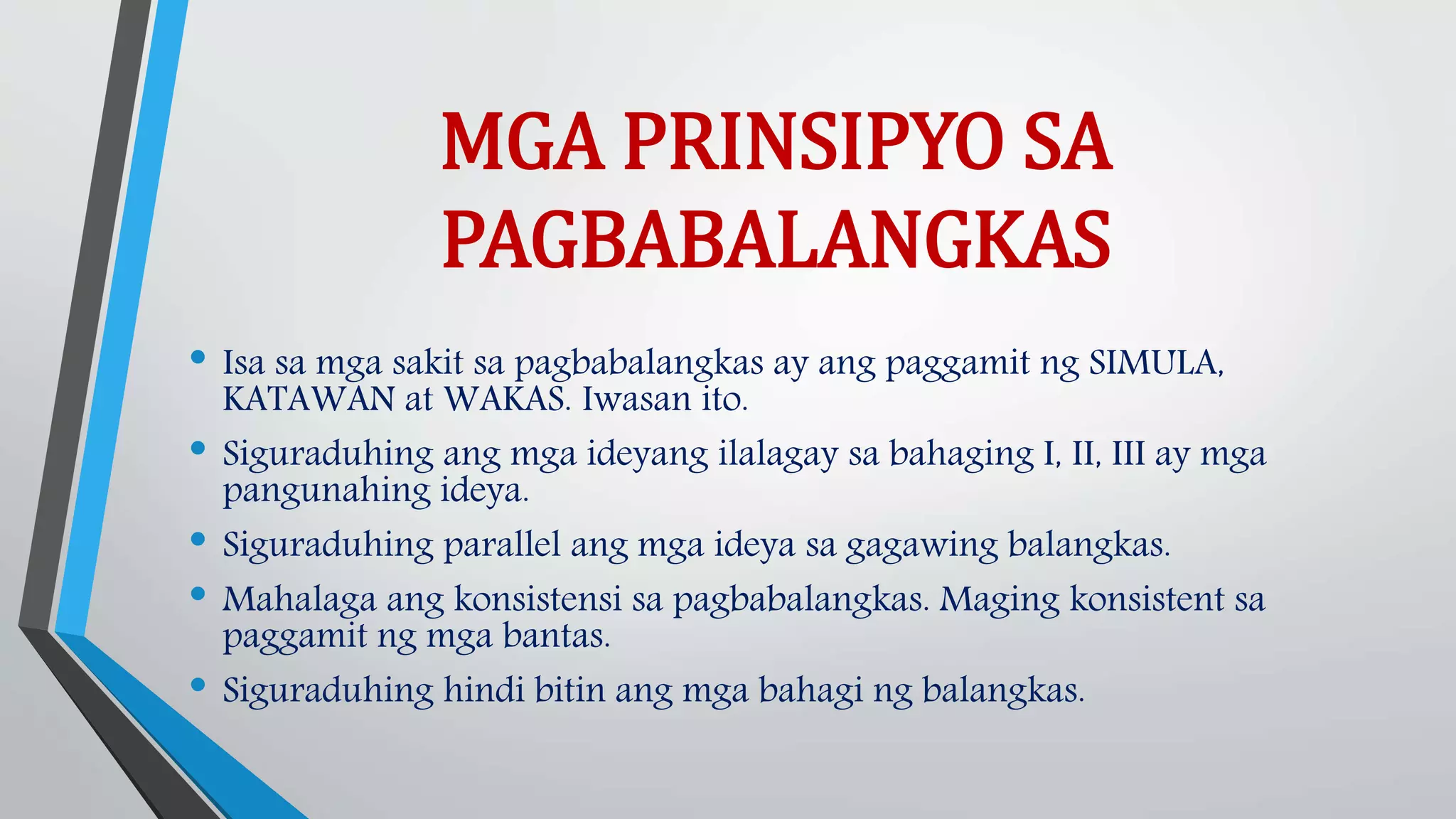 Pagbabalangkas | PPTX