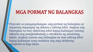 Pagbabalangkas | PPTX