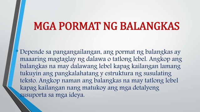 Pagbabalangkas | PPTX