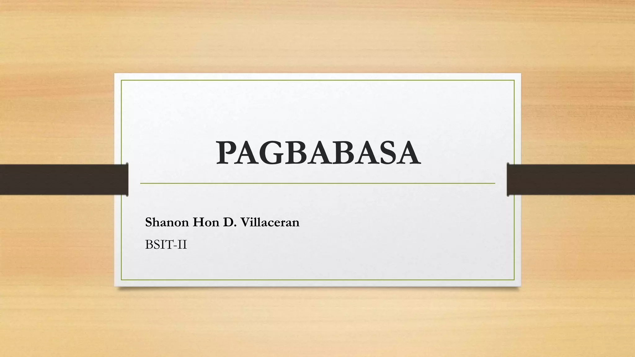 Pagbabasa | PPTX